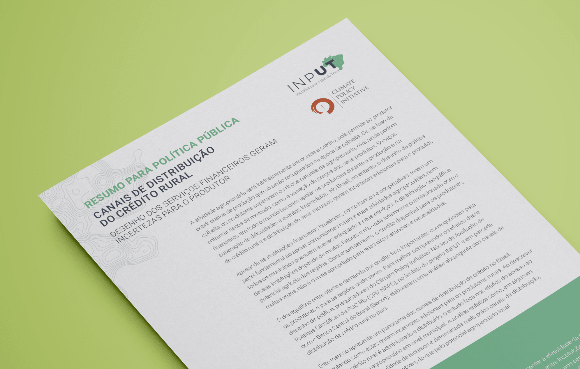 Distribution Channels for Rural Credit - CPI