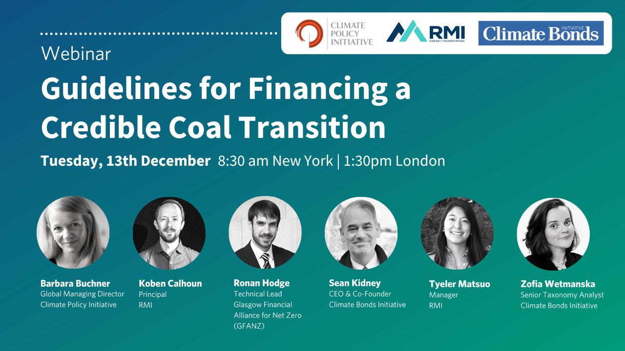 Guidelines for Financing a Credible Coal Transition - CPI
